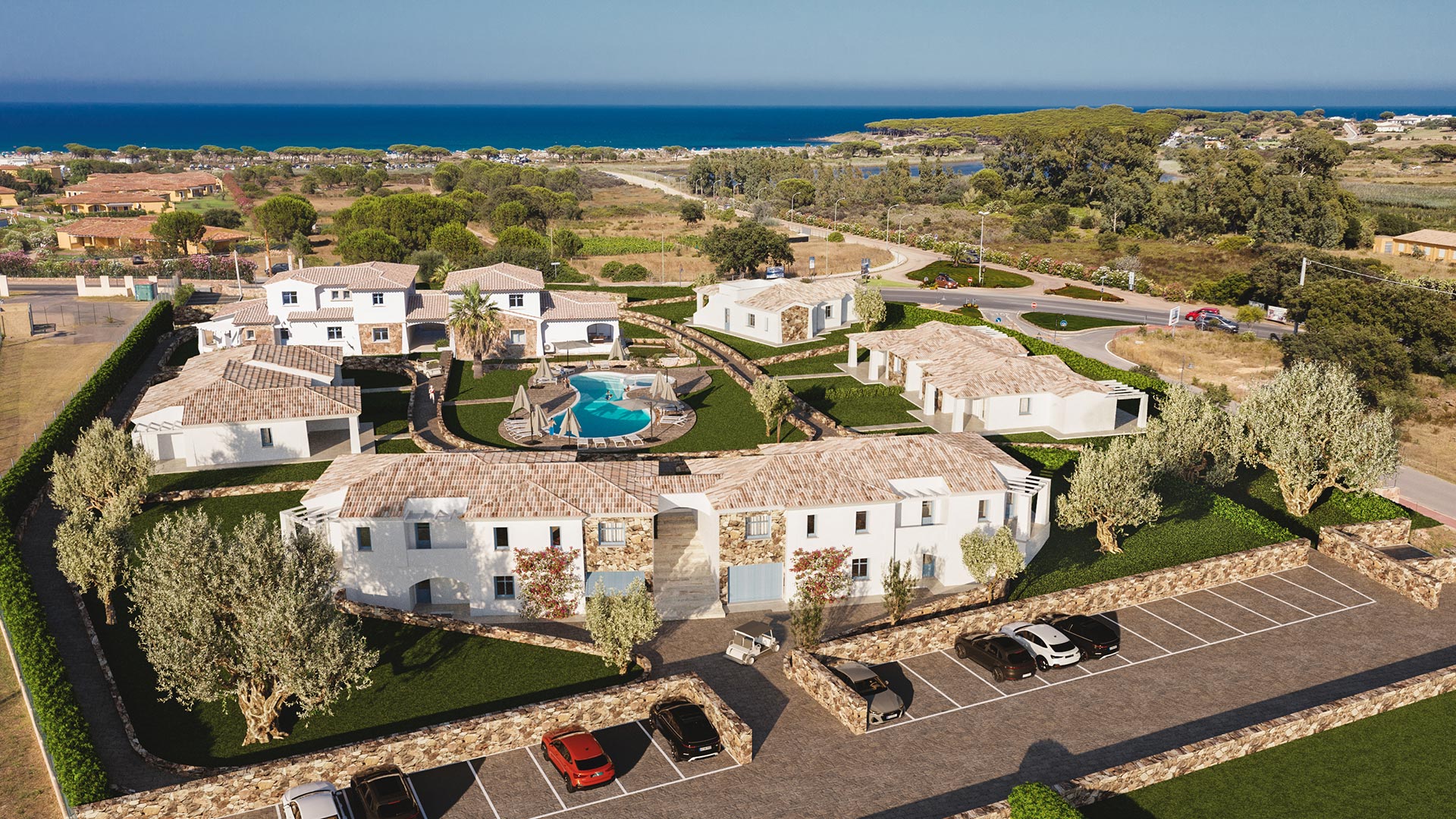 Villas and apartments with private pool in Budoni, south of San Teodoro ...